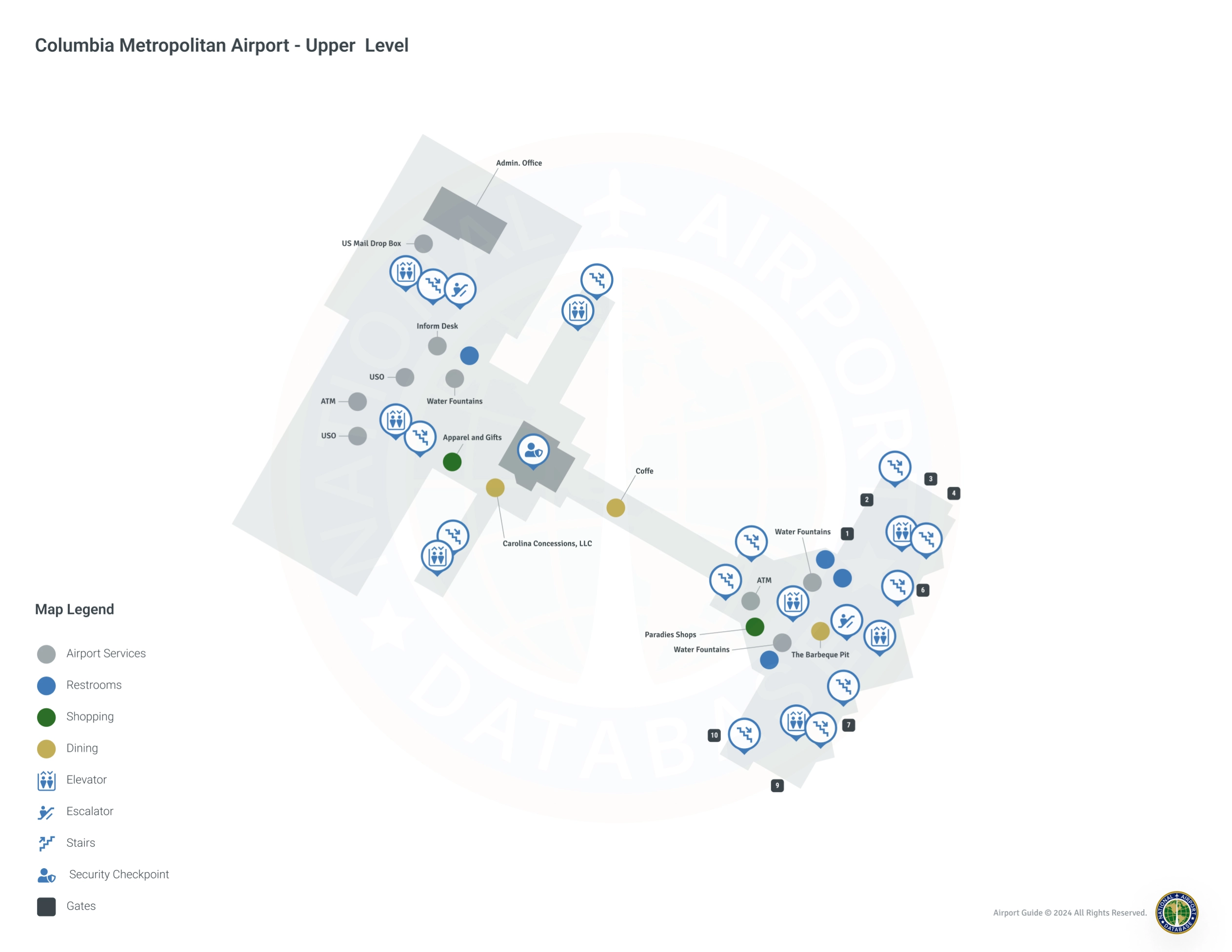 Columbia Airport (CAE) | Maps