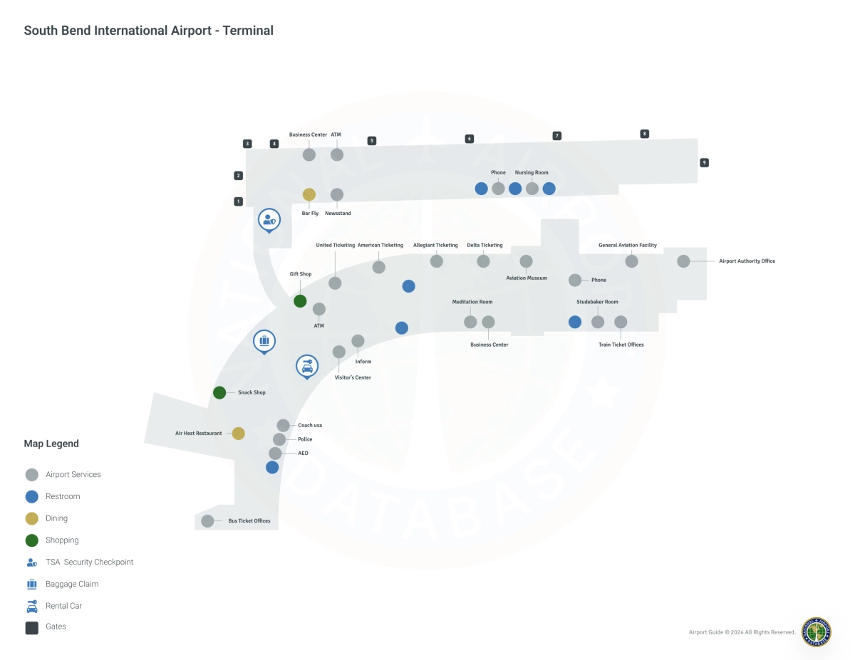 South Bend Airport SBN Maps South Bend Airport SBN Maps
