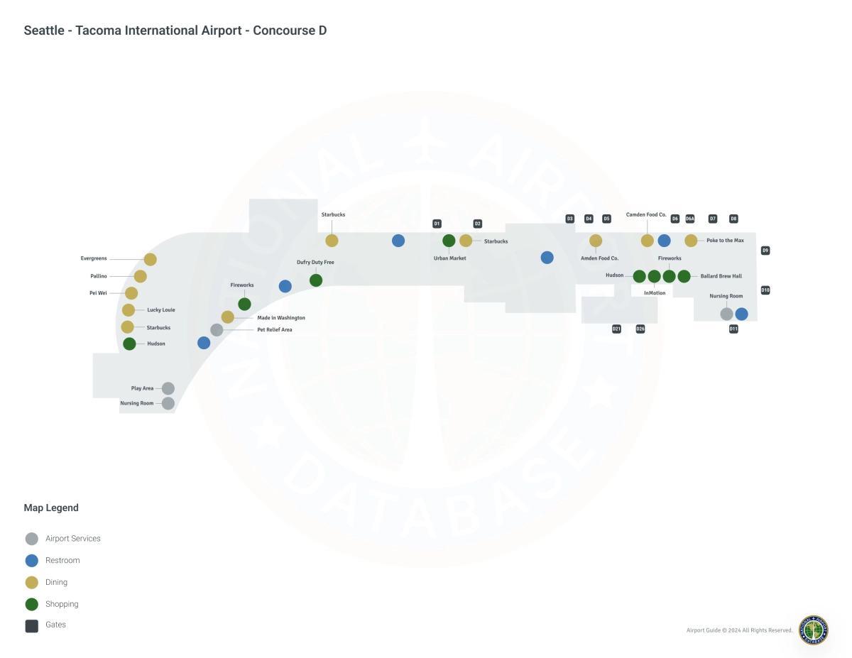 Seattle-Tacoma International Airport (SEA) | Concourse D | Level