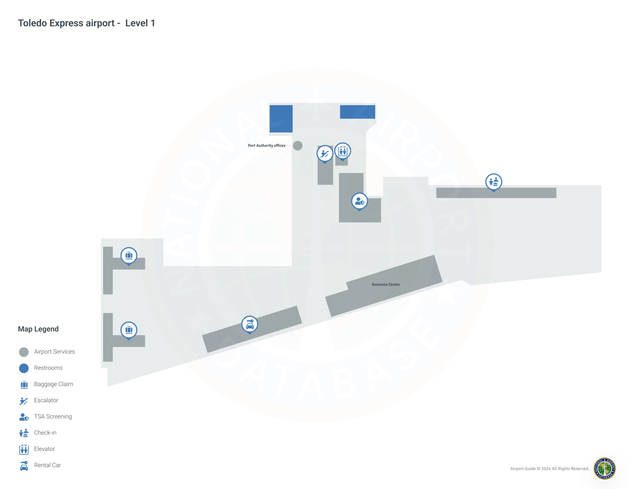 Toledo Express Airport (TOL) | Maps